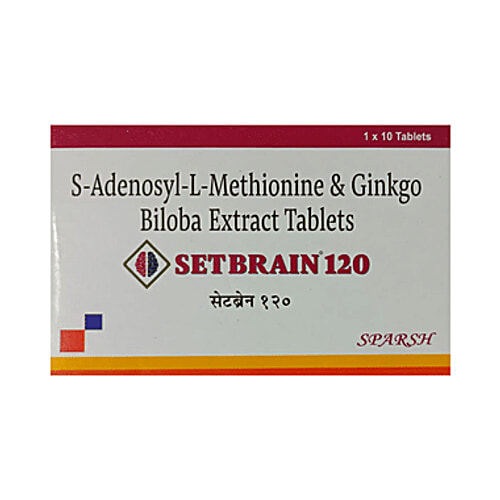 Buy Setbrain Setbrain 120 Tablet with S-Adenosyl-L-Methionine & Ginkgo ...