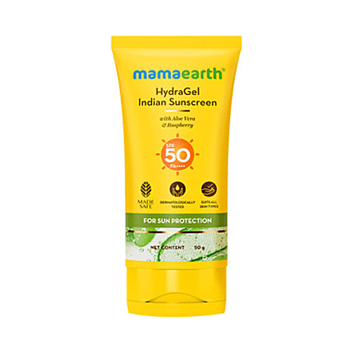 Buy Mamaearth Mamaearth Indian Sunscreen | Paraben & Silicon-Free | Hydragel SPF 50 With Aloe ...