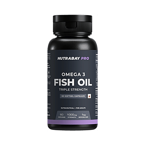 Buy Nutrabay Nutrabay Pro Omega 3 Triple Strength Fish Oil | For ...