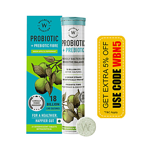 Buy Wellbeing Nutrition Wellbeing Nutrition Probiotic + Prebiotic Fibre ...
