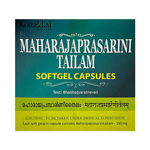 Buy Kottakkal Ayurveda Kottakkal Ayurveda Maharajaprasarini Tailam Softgel Capsule Online at ...