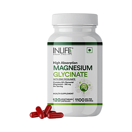 Buy INLIFE Inlife Magnesium Glycinate with Zinc Picolinate | Vegetarian ...
