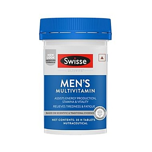 Buy Swisse Swisse Ultivite Men's Multivitamin for Energy, Stamina & Fatigue Reduction | Tablet ...