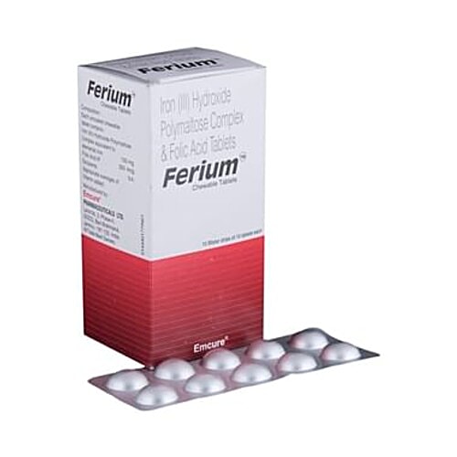 Buy Ferium Ferium Chewable Tablet Online at Best Price of Rs 161.5 ...