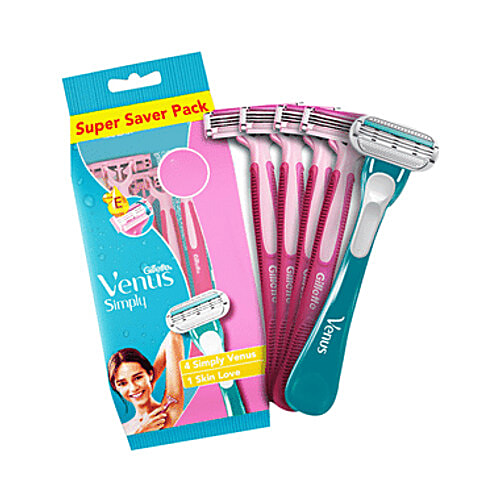 Buy Gillette Gillette Venus Simply Razor for Women Buy 4 Get 1 Free ...