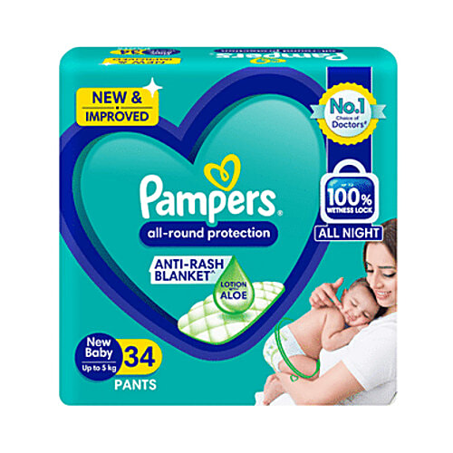 Buy Pampers Pampers All-Round Protection Anti Rash Blanket NB Lotion ...