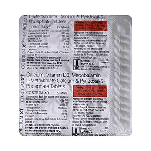 Buy Corcium XT Corcium XT Tablet Online at Best Price of Rs 356.4 ...