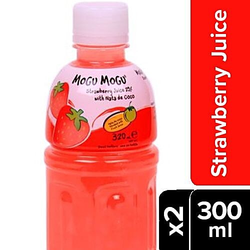 Buy Mogu Mogu Juice - Strawberry 2x300 ml (Multipack) Online at Best Price. of Rs 140 - bigbasket