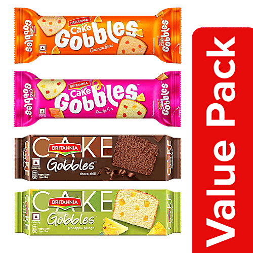 Buy Britannia Cakes - Pineapple 30Gm + Fruity Fun 50Gm + Orange Bites ...