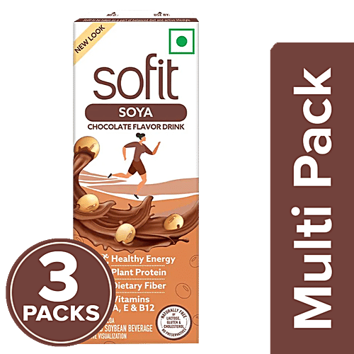 Buy Sofit Soya Milk - Chocolate 3x200 ml (Multipack) Online at Best ...