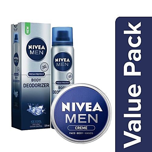 Buy Nivea Deodorant - Body Spray - Men Ice Cool 120 Ml + Creme ...