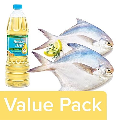 Buy Bb Combo Fresho Meat Pomfret White Large 1Kg Emami Healthy Tasty ...