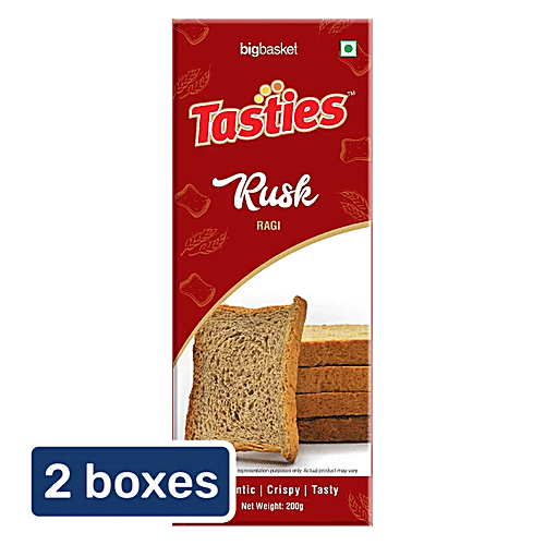 Buy Tasties Rusk - Ragi 2x200 gm (Multipack) Online at Best Price. of ...