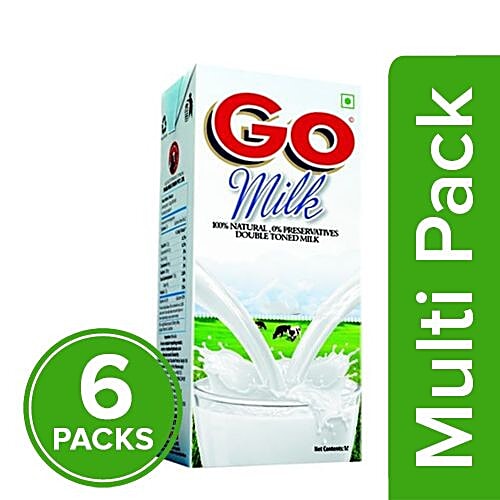 Buy Go Milk - Double Toned 6x1 L Tetra (Multipack) Online at Best Price ...