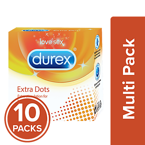 Buy Durex Condoms - Extra Dots Online at Best Price of Rs null - bigbasket