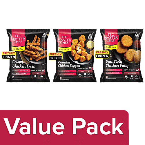 Buy ITC Master Chef Chicken-Crispy Fries 280gm+ Crunchy Nuggets 450gm ...