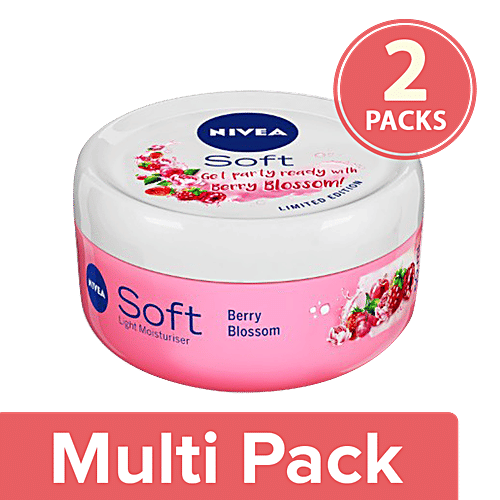 Buy Nivea Soft Light Moisturiser - Berry Blossom, Vitamin E & Jojoba ...