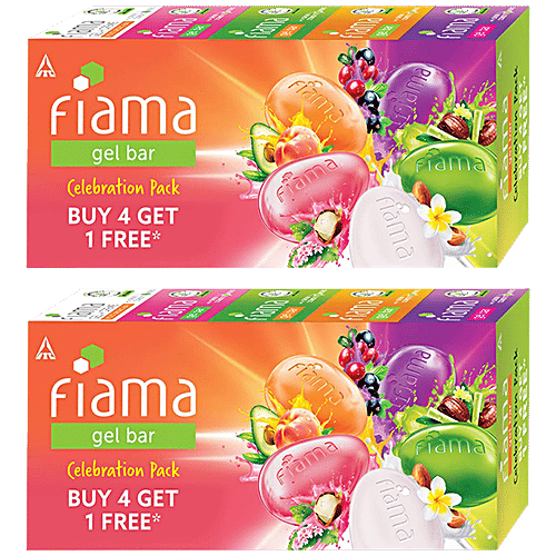 Buy Fiama Bathing Bar - Multi Variant (Buy 4 & Get 1 Free, 125 g each ...