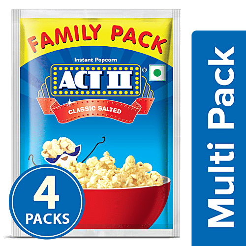 Buy ACT II Classic Salted Instant Popcorn - Family Pack Online at Best ...