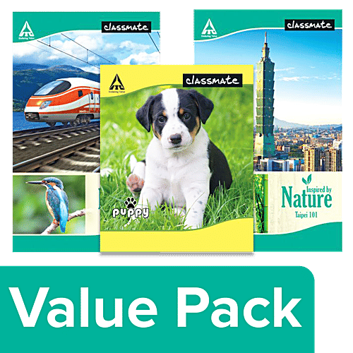 Buy Classmate NB-Long Ruled Single Line 92Pg+NB-Unruled 92Pgs+NB-Ruled ...