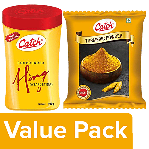 Buy Catch Compounded Hing Powder 100 g + Turmeric Powder 200 g Online ...