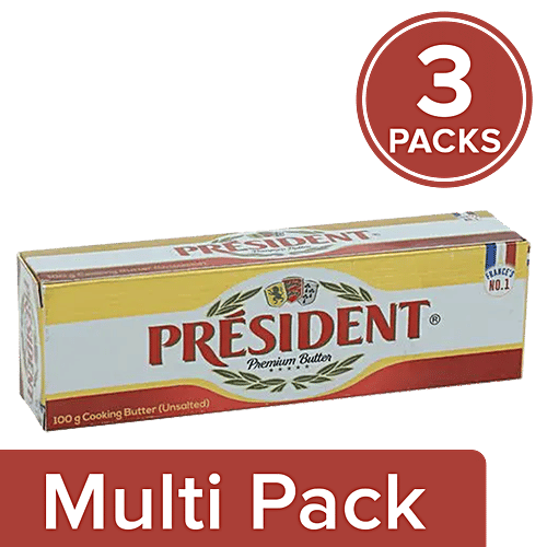 Buy PRESIDENT Premium Butter - Unsalted Online at Best Price of Rs 213 ...