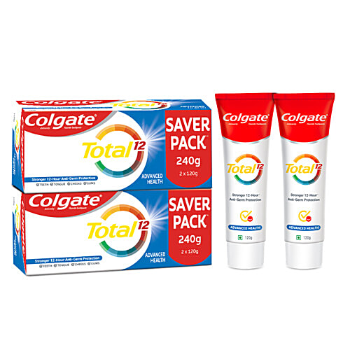 Buy Colgate Whole Mouth Health, Antibacterial Toothpaste, 120gm + 120gm ...