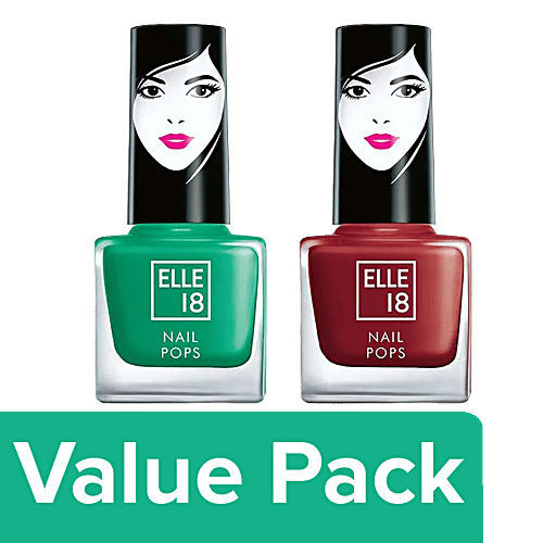 Buy Elle 18 Nail Pops Nail Color 5 ml Shade 61 + Nail Pops Nail Color 5 ...