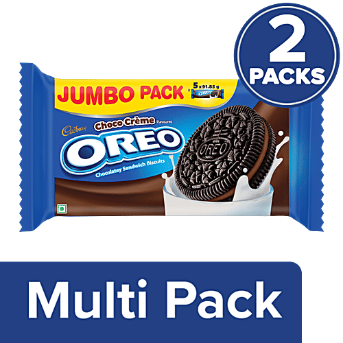 Buy Cadbury Oreo Choco Creme Flavoured Chocolatey Sandwich Biscuits ...