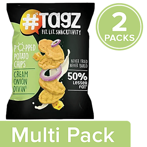 Buy tagz Popped Potato Chips - Cream Onion Divin Online at Best Price ...