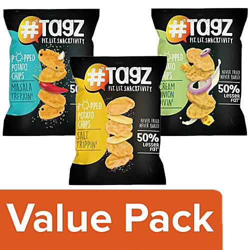 Buy tagz Popped Potato Chips - Multiflavour Online at Best Price of Rs null - bigbasket