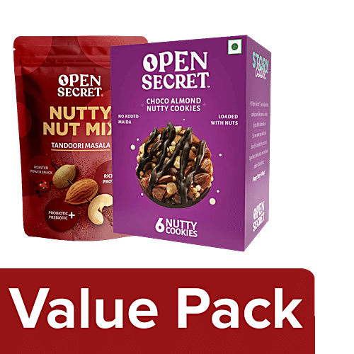 Buy Open Secret Healthy Snack-Chocolate Nutty Cookies & Tandoori Mix ...