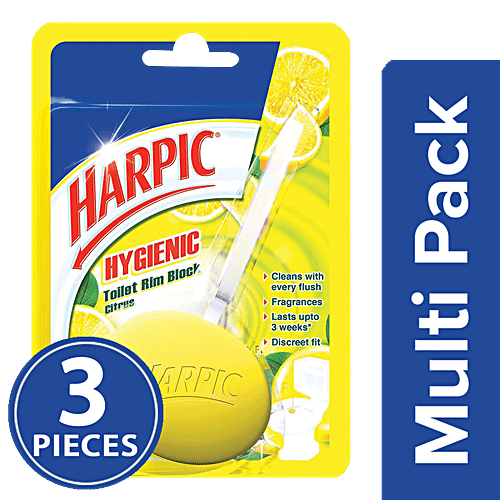 Buy Harpic Hygienic Toilet Cleaner Rim Block, Citrus Online at Best ...