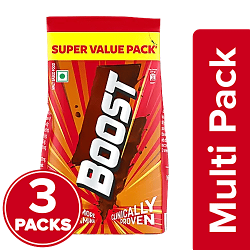Buy Boost Chocolate Nutrition Drink Refill Pack For 3X Stamina - Builds ...