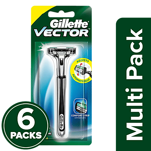 Buy Gillette Vector Plus - Manual Shaving Razor Online at Best Price of ...