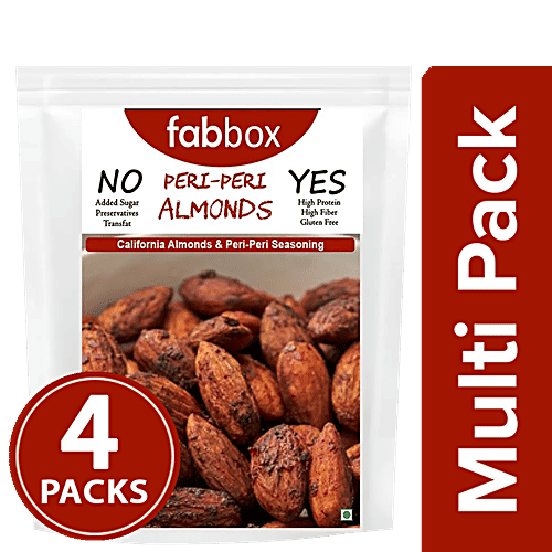 Buy Fabbox California Almonds - Peri-Peri Flavour, Roasted, Rich in ...