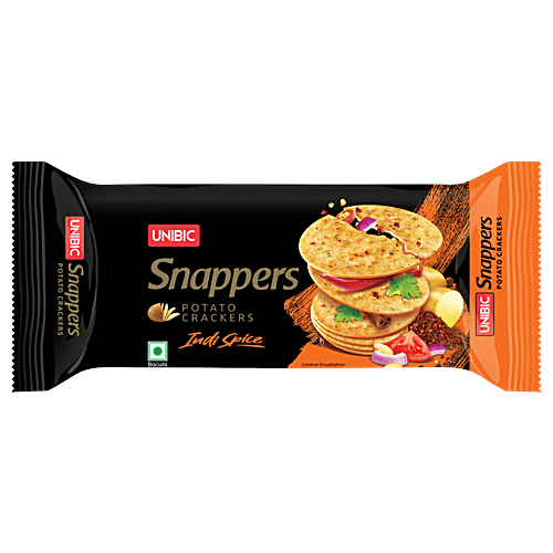Buy Unibic Snappers Potato Crackers - Cream & Onion, Light, Crispy ...