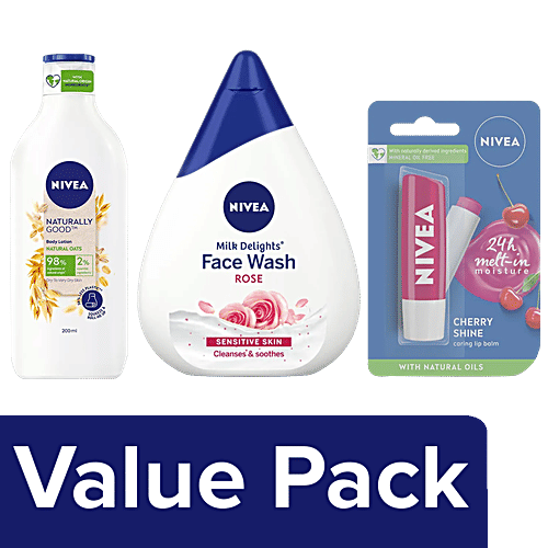 Buy Nivea Winter Face Wash, Body Lotion & Lip Care Combo Online at Best ...
