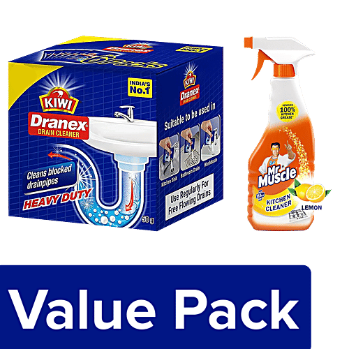 Buy bb Combo Kiwi Dranex Drain Cleaner, 50 g + Mr Muscle Kitchen ...