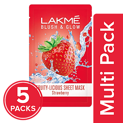 Buy Lakme Blush & Glow Strawberry Sheet Mask Online at Best Price of Rs ...