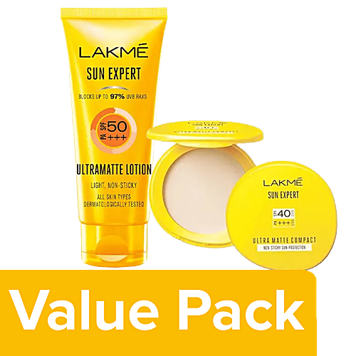 Buy Lakme Lakme Sun Expert SPF 50 Ultra Matte Lotion + Lakme Sun Expert ...