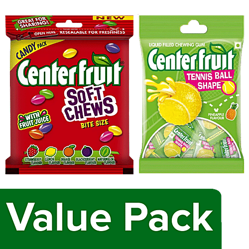 Buy Center Fruit Assorted Flavour, Soft Chews Candy +Liquid Filled ...