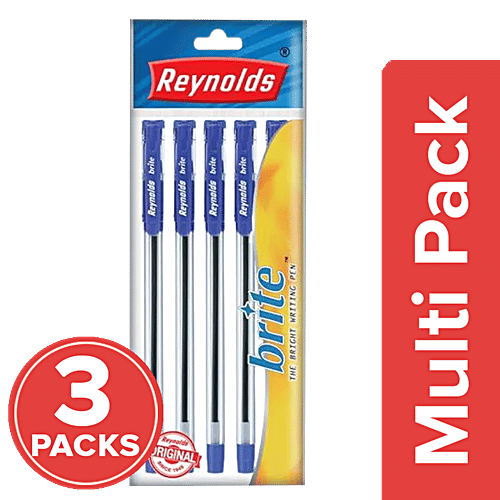 Buy Reynolds Brite Ball Pen - With Comfortable Grip, Smudge Free ...