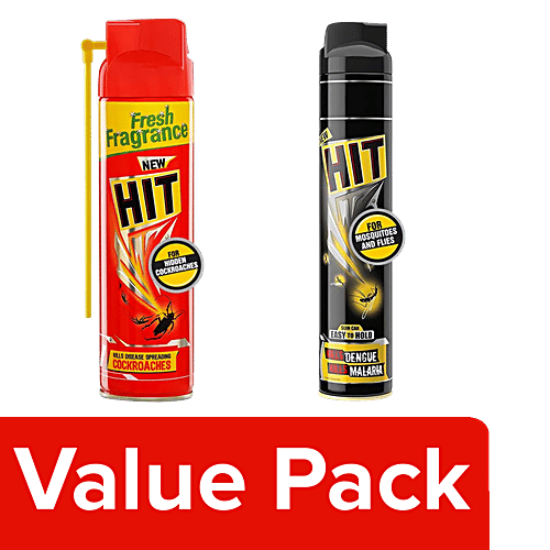 Buy HIT Cockroach Killer Spray + Mosquito & Fly Killer Spray, Each 700 ...