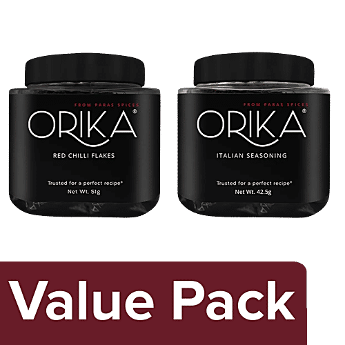 Buy Orika Italian Seasoning, 42.5 g + Red Chilli Flakes, 51 g Online at ...