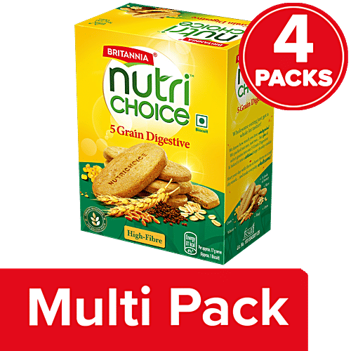 Buy Britannia Nutri Choice 5 Grain Digestive High Fibre Biscuits Online ...