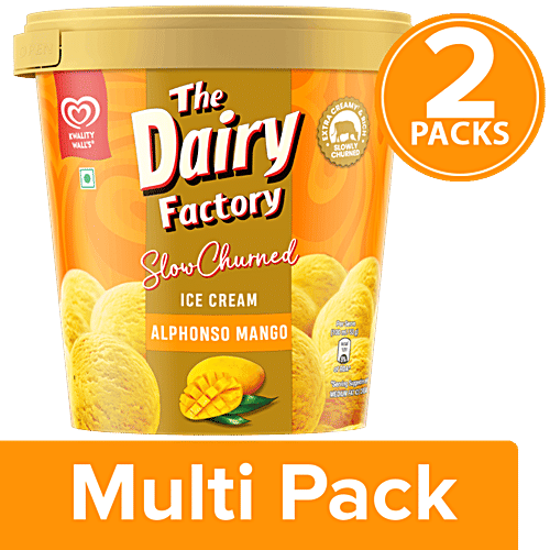Buy Kwality Wall's The Dairy Factory Alphonso Mango Ice Cream Online at ...
