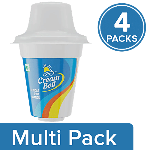 Buy Cream Bell Ice Cream - Sundae Pina Orange, Rich & Creamy Online at ...