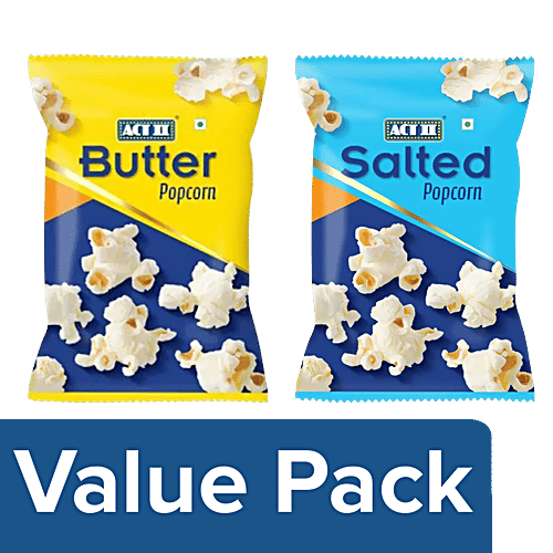 Buy ACT II Popcorn - Butter + Salted, 50 g Each Online at Best Price of ...