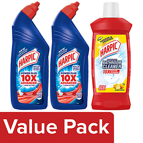 Buy Harpic Disinfectant Toilet Cleaner, Original 2x1 L + Bathroom ...